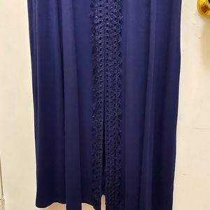 Chelsea & Theodore | Dresses | Blue Maxi Eyelit Ruffle Off Shoulder ...